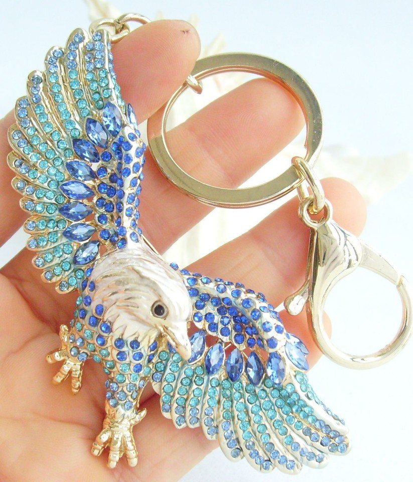 Unique Bird Eagle Keychain Pendant Rhinestone Crystal KP04717 | eBay