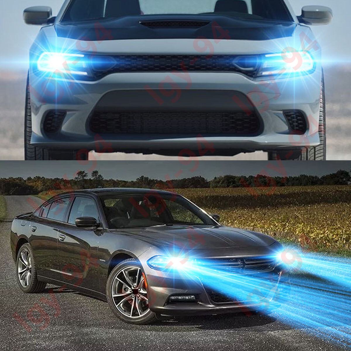 For DODGE Charger 2016-2019 - 2PC 8000K LED Headlights Kit High/Low ...