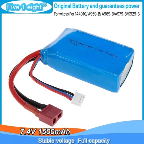 7.4V 1500mAh LiPo Battery for WLtoys A959-B/A969-B/A979-B 144001 144010 ...