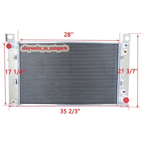 4 Row Aluminum Radiator for 99-06 Chevy GMC Sierra Silverado Tahoe ...