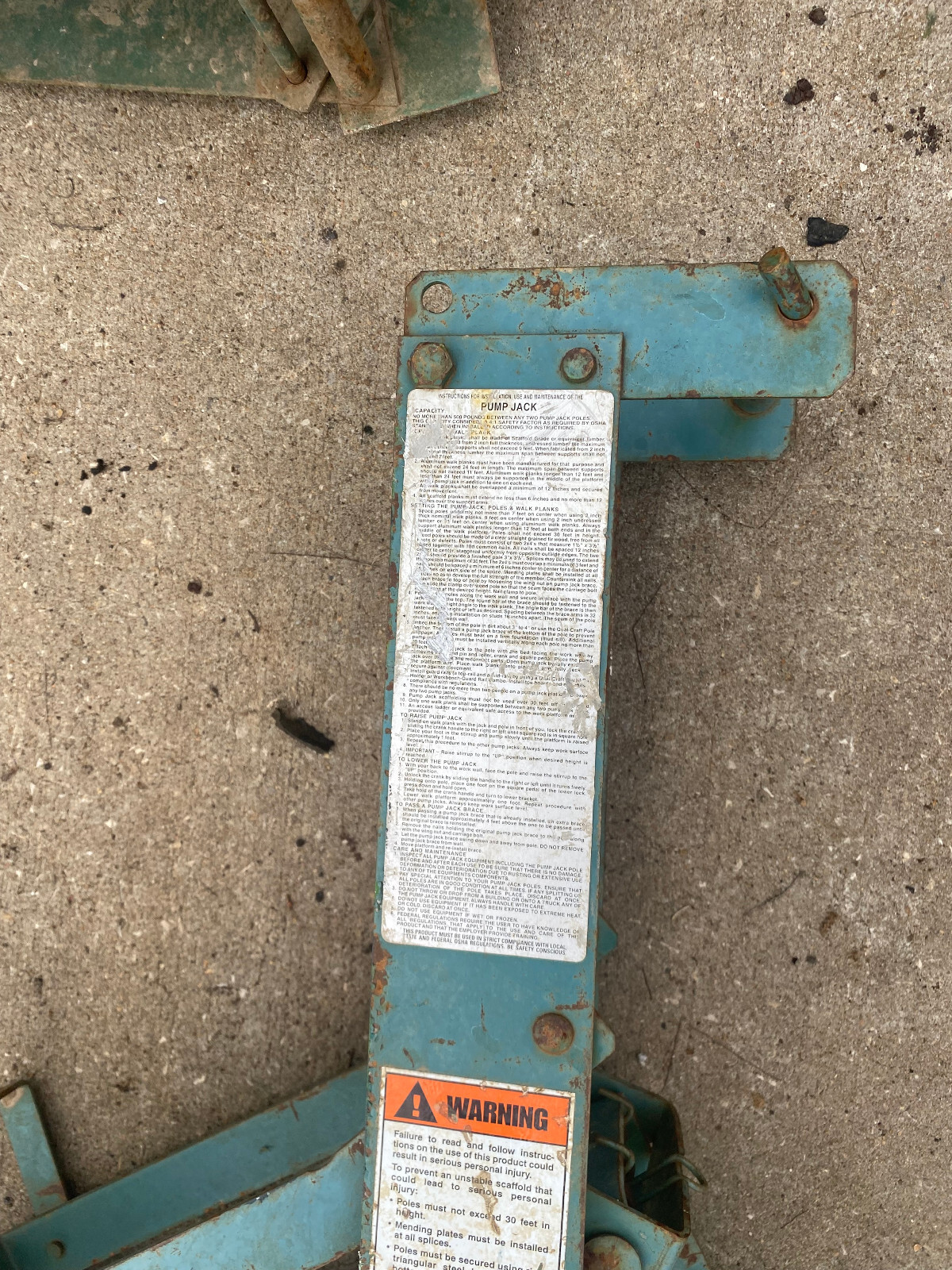 2 Used Scaffolding Steel Pump Jacks Ladder Siding Walk Board Roofing ...