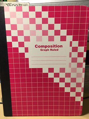 New! Pink Graph Composition Book Quadrille Ruled - 100 Sheets 200 Pages ...