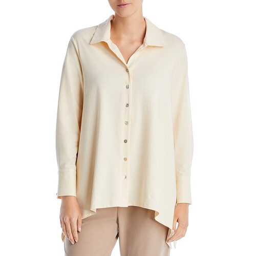&Basics Womens Collared Knit Blouse Natural Size Large 805081959281| eBay