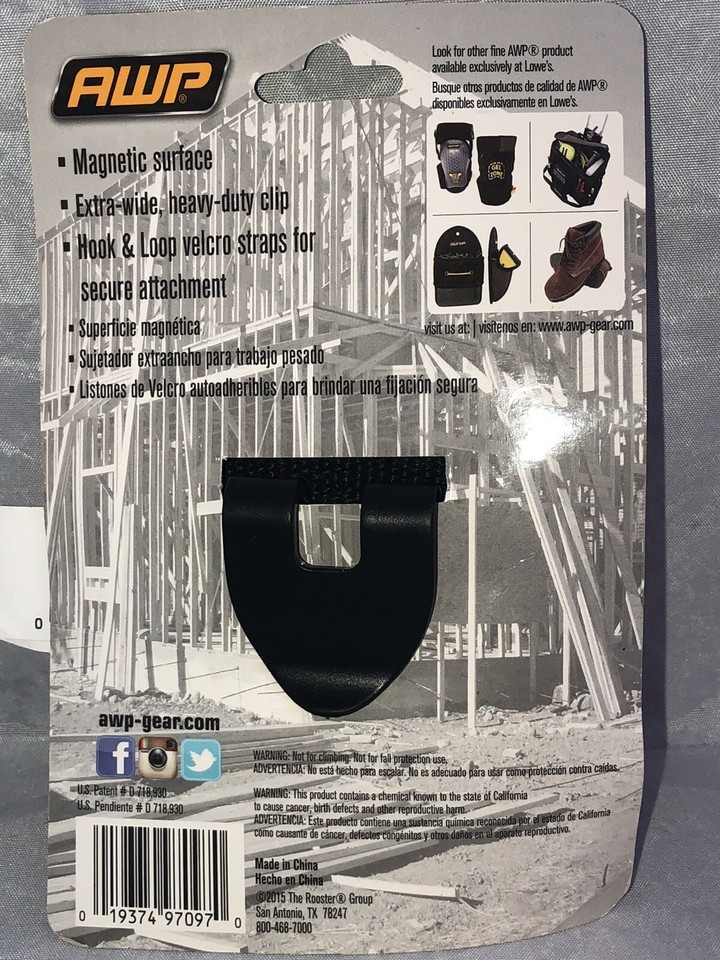 2 - AWP Mag/Strip Magno Strip with Hook & Loop Straps & Clip Magnetic ...