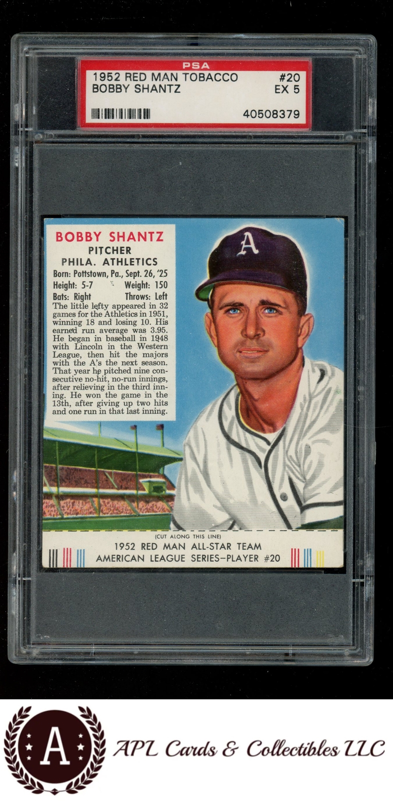 1952 Red Man Tobacco All-Star Team - American League Series Expires ...