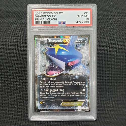 2015 Pokemon: SHARPEDO EX 91/160 - Holo [XY Primal Clash] - Gem Mint ...