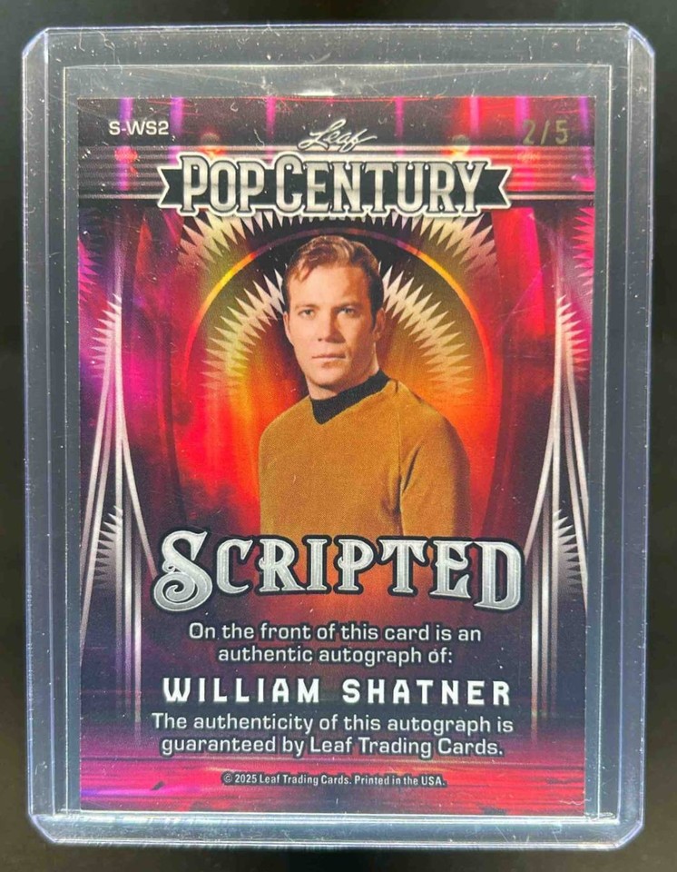 2025 Leaf Metal Pop Century William Shatner Scripted Green Prismatic ...
