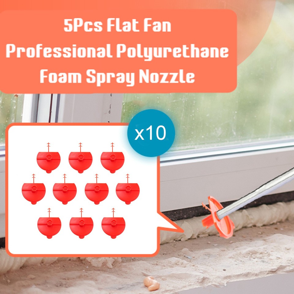 10 Pcs*Spray Foam Nozzle Flat Fan Spray Nozzle For Foam Sprayer 1.89x1 ...