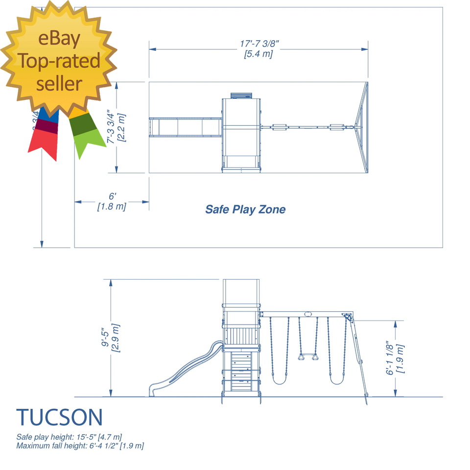 New Tucson Cedar Wooden Swing Set in different style for kids and ...