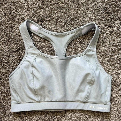 Columbia Sports Bra Racerback Medium Support Activewear Gray Size M | eBay