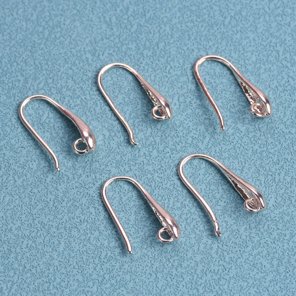10pcs Copper Earring Clasps Hooks Earwire Fittings For Jewelry Earrings ...