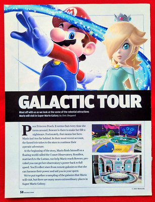 2007 SUPER MARIO GALAXY Galactic Tour Nintendo Game - Promo Art PRINT ...