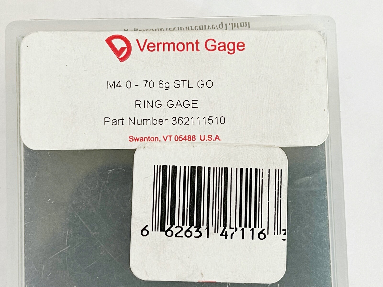 New Vermont M4.0-0.70 6g Adjustable Thread Ring Gage Go Gauge 362111510 ...
