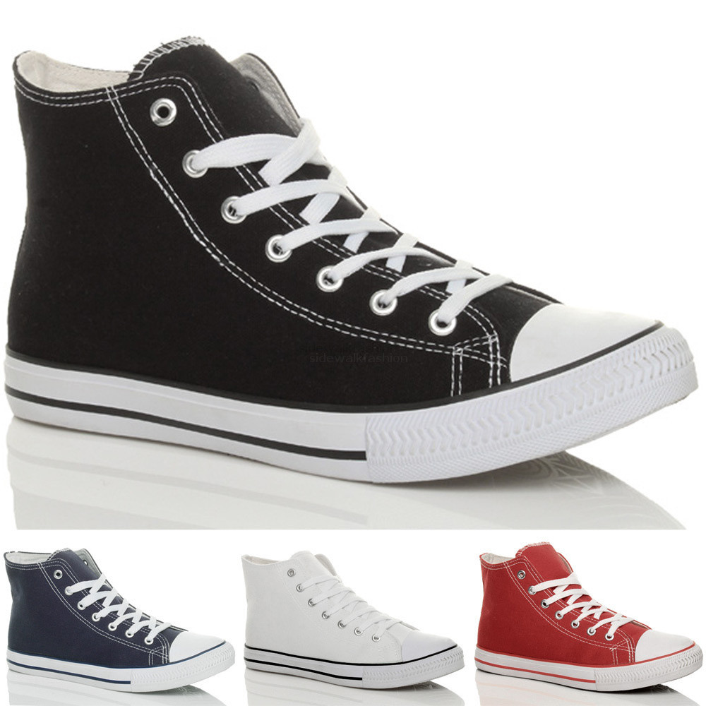 NEW UNISEX RETRO HITOP BASKETBALL BASEBALL BOOTS TRAINERS UK 3 4 5 6 7 ...