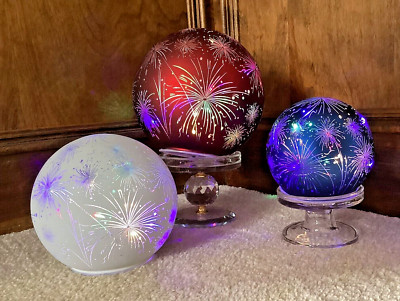 Set of 3 MULTI Celebration Fireworks Spheres by Valerie - New - FREE ...