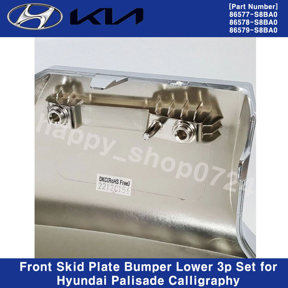 2021-2022 Hyundai Palisade Calligraphy Front Skid Plate Bumper Lower 3p ...