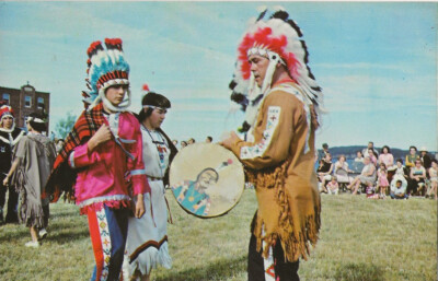 Marriage Ceremonial Dance Abnaki Tribe Perry ME-Maine Vintage Postcard ...