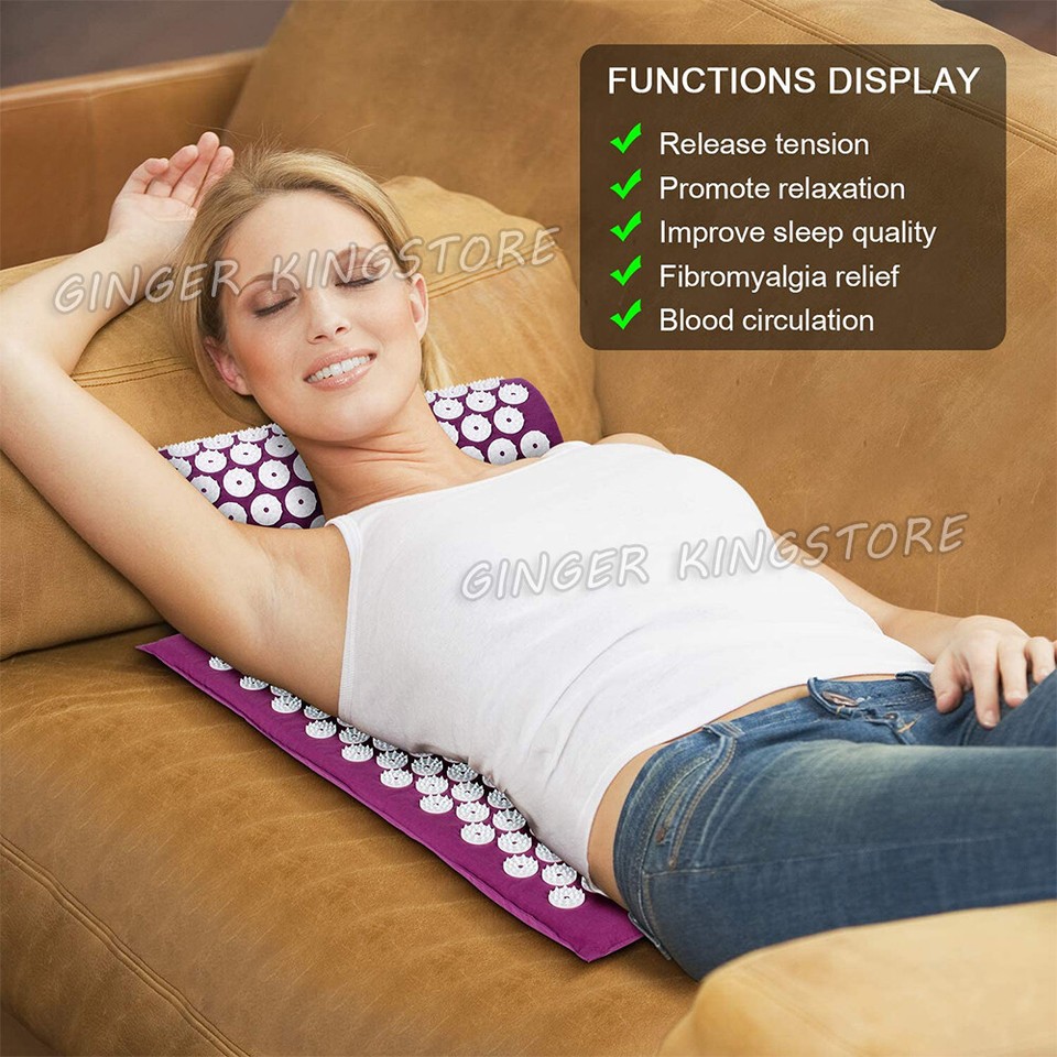 Yoga Massage Acupressure Mat Shakti Sit Lying Mats Pain Stress Soreness ...