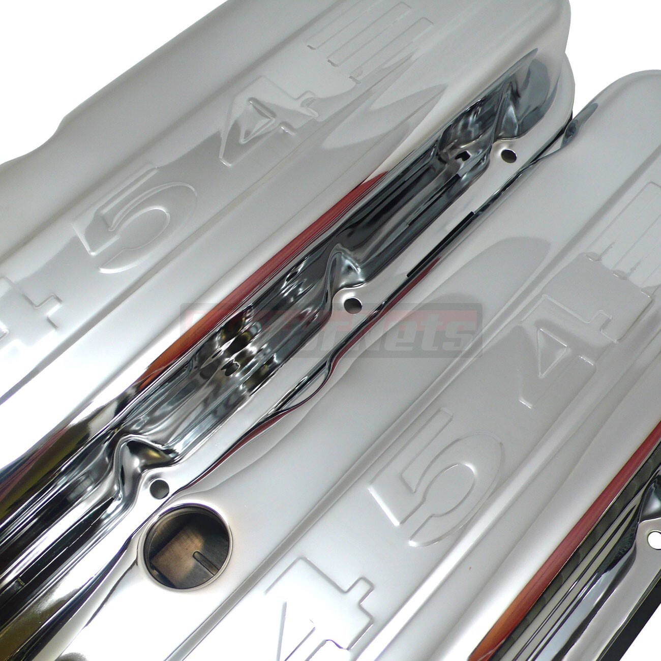 Chrome Steel 454 Logo Big Block Chevy Tall Valve Covers 396-502 HotRod ...