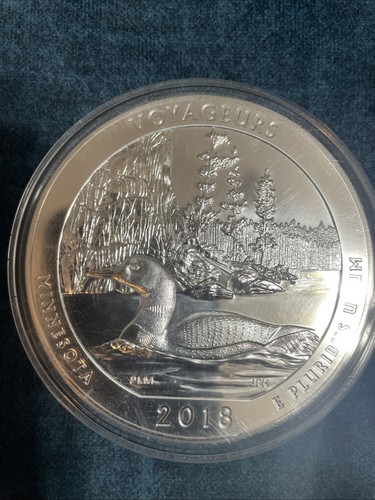 2018 Voyageurs MN 5oz .999 Fine Silver America the Beautiful US Mint ...