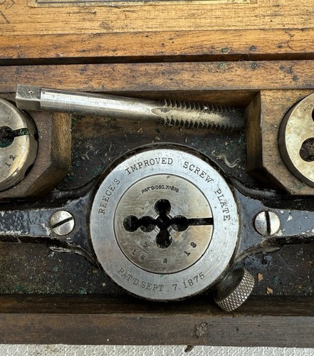 Antique Reece Brothers Tap & Die Set Greenfield MA No. 2 Pat. Sept 1875 ...