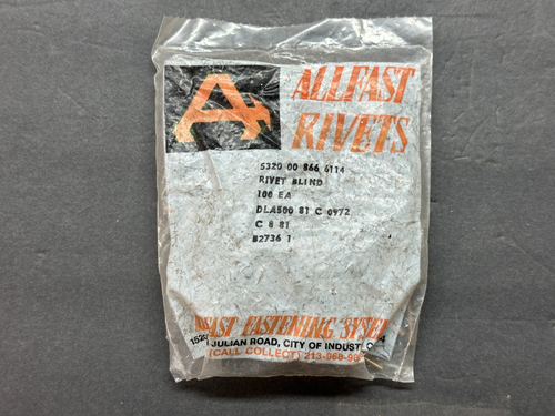 AllFast Rivet 100 each P/N NAS1738B4-1 S/A Cherry Rivet CR2249-4-1 New ...