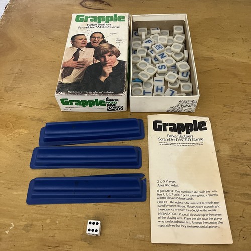 GRAPPLE 1973 PARKER BROTHERS SCRAMBLED WORD GAME NO. 273 VINTAGE PARTS ...