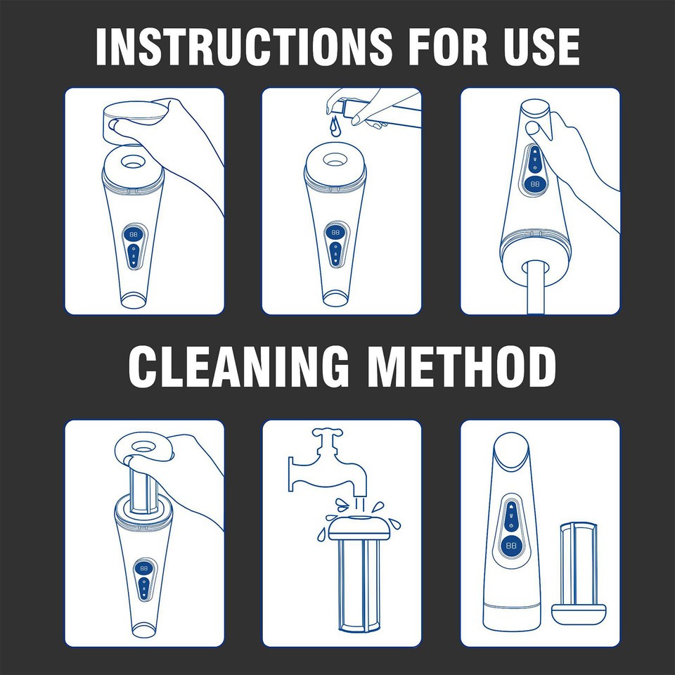 Male Masturbaters Automatic Sucking Telescopic Cup Oral Men Sex Toy ...