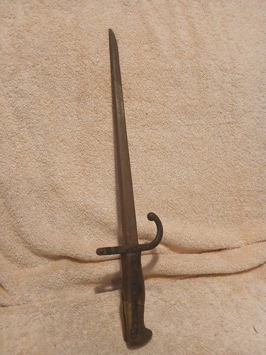 WW1 French M1874 Gras Rifle Bayonet Field Cut Down Rare No Scabbard ...