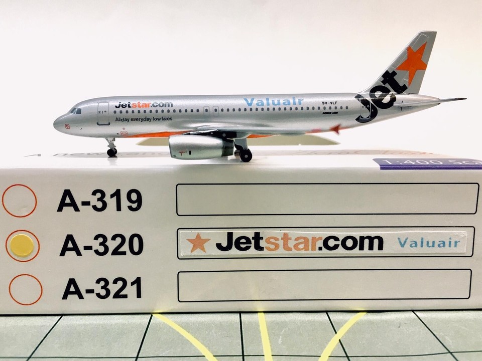 AeroClassics 1:400 Jetstar Airways Airbus A320 "2000s color Valuair ...