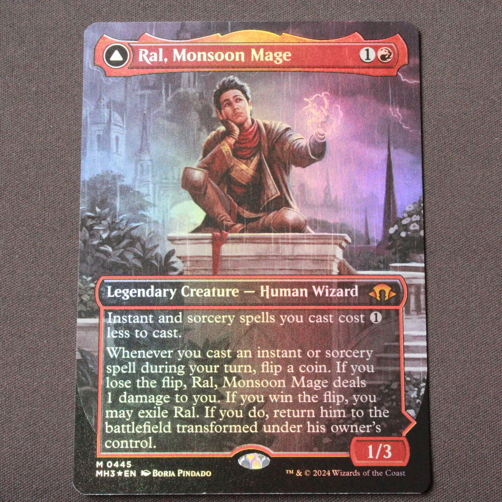 MTG Modern Horizons 3 (MH3) Mythic FOIL Ral, Monsoon Mage (Borderless ...