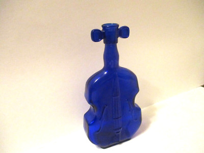 Cobalt Blue Cello Shaped Bottle Unmarked | eBay