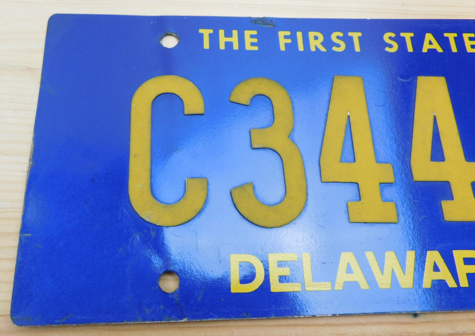 Vintage Original Delaware First State Riveted License Plate #C3440 ...