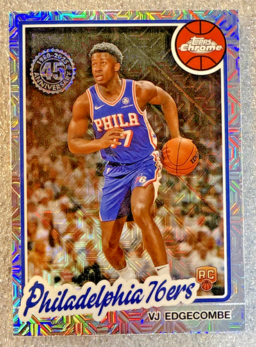 2025-26 Topps VJ EDGECOMBE ROOKIE CHROME 45th Anniversary MOJO SP 76ers RC 🔥🔥 | eBay