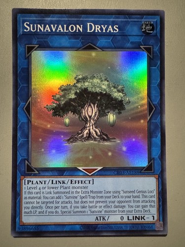 YUGIOH SUNAVALON DRYAS (LINK) ASIA ENGLISH EDITION CR03-AE188 SUPER ...