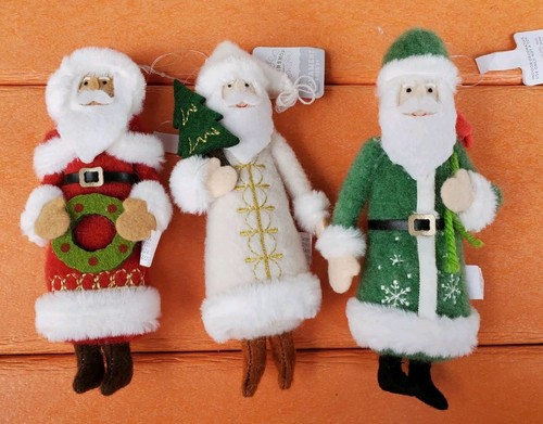 Target Wondershop 2024 Set Of 3 Felt Fabric OLD ST. NICK SANTA CLAUS ...
