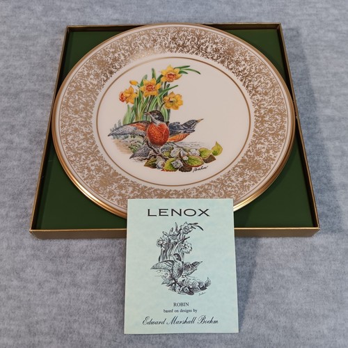 Lenox Boehm Plate "Robin" Decorative Collector Plate 1977 10.75" w/Box ...