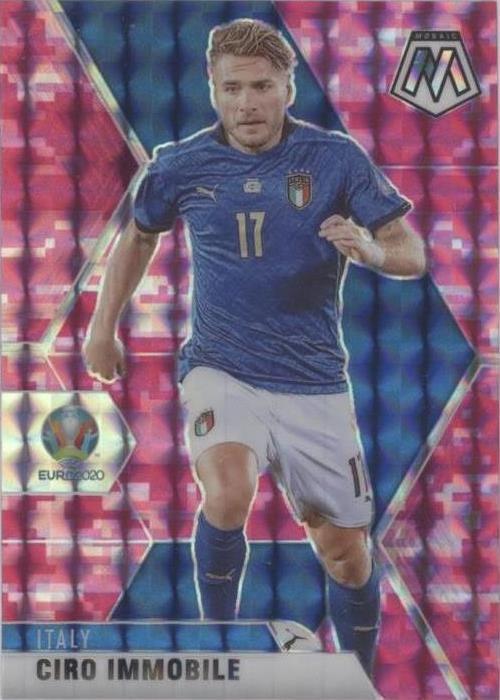 2021 Panini Mosaic UEFA Euro 2020 - Ciro Immobile #138 Pink Camo Mosaic ...
