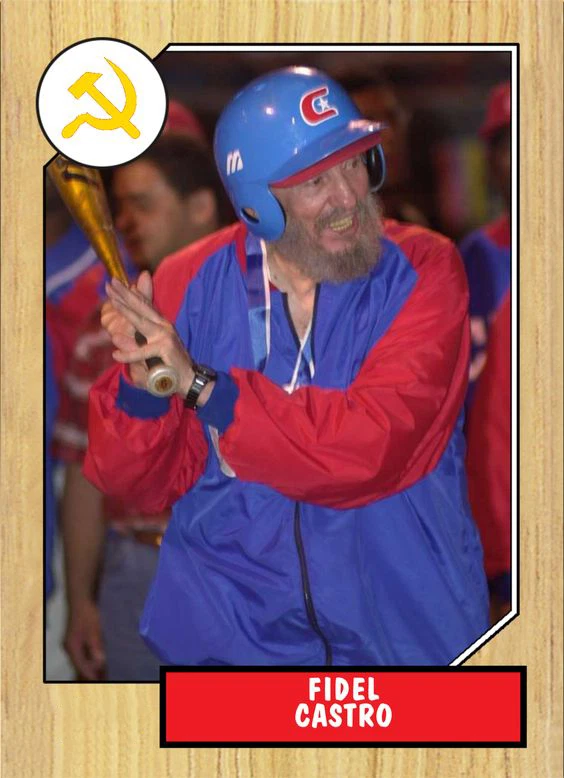 Fidel Castro Baseball Card