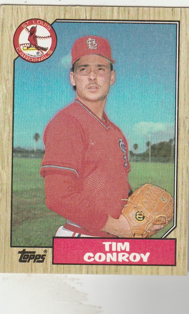 FREE SHIPPING-MINT-1987 Topps St. Louis Cardinals #338 Tim Conroy ...