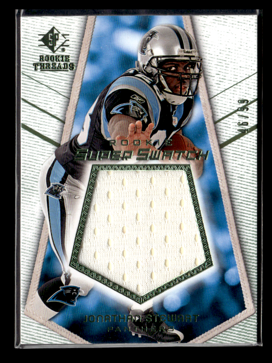 2008 SP Rookie Threads Jonathan Stewart /99 Rookie Super Swatch Green ...