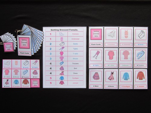 Getting Dressed Girls Cards Autism/PECS/Dementia/Early Yrs/Self Help ...