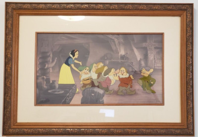 Walt Disney Off to Bed SNOW WHITE AND THE SEVEN DWARFS Animation Cel ...