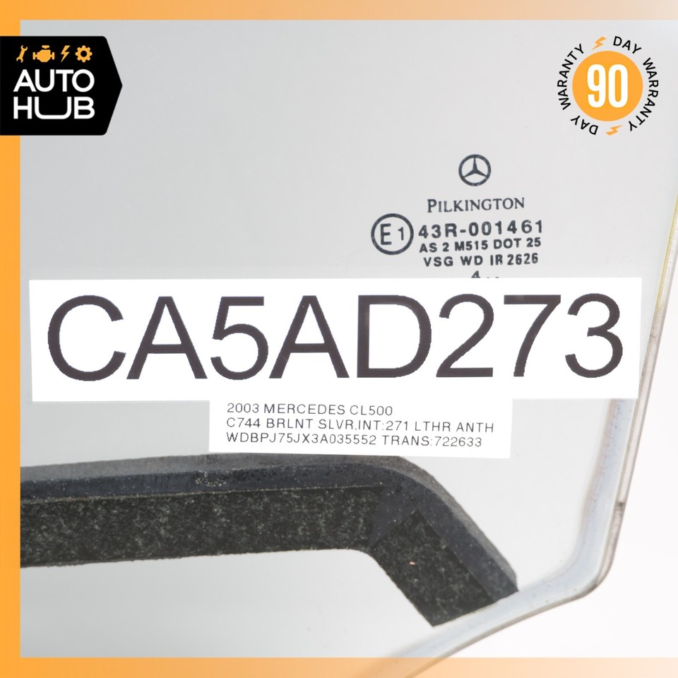 00-06 Mercedes W215 CL500 CL55 AMG Front Left Side Door Window Glass ...