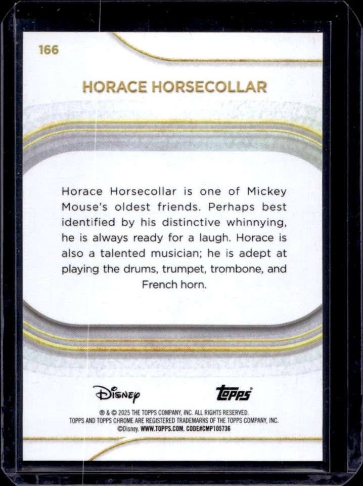 2025 Topps Chrome Disney Horace Horsecollar Teal Refractor #107/299 | eBay