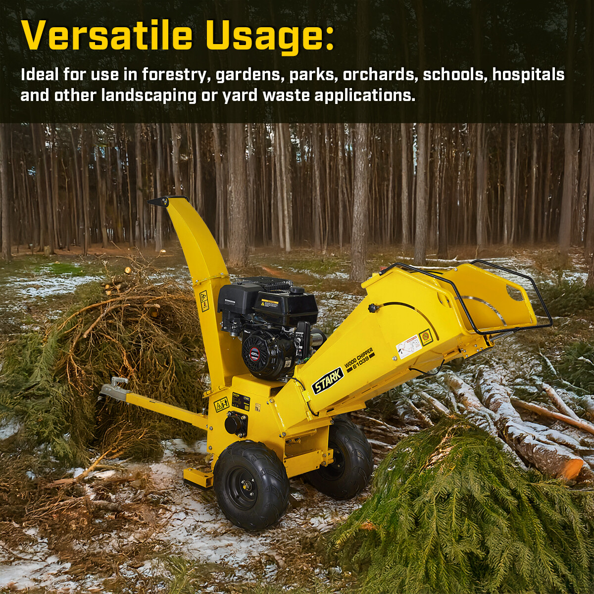 14hp Gas Wood Chipper Tree Shredder Mulcher Self Feeding 420cc EPA ...