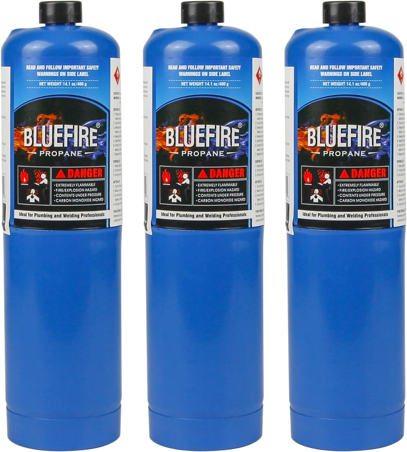 Bluefire 2x Standard Propane Gas Fuel Cylinder / Canister 14 Oz 97 High ...