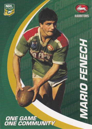 2013 NRL ONE COMMUNITY CARD - OC3 MARIO FENECH SOUTH SYDNEY RABBITOHS ...