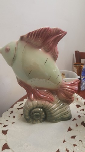 RARE Vintage KALMAR AUSTRALIAN V123 FISH On SHELL LARGE VASE. | eBay ...