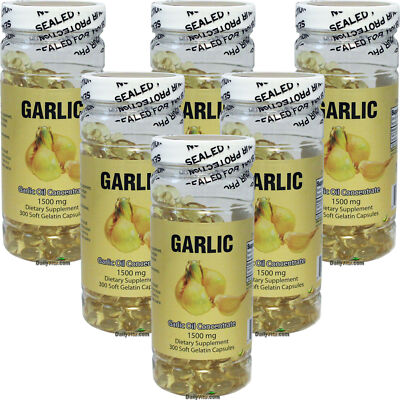 6 x Garlic Oil 3 MG 500:1 Concentrate 1500 mg 300 Capsules | eBay